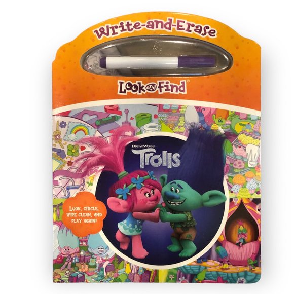 Dreamworks | Toys | Dreamworks Trolls Writeanderase Look And Find ...